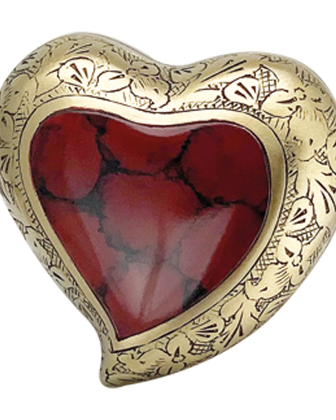 Crimson Red Heart Go Cremation